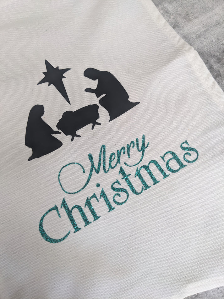 Christmas Banner - Merry Christmas with Nativity Scene – Wattle Lane ...